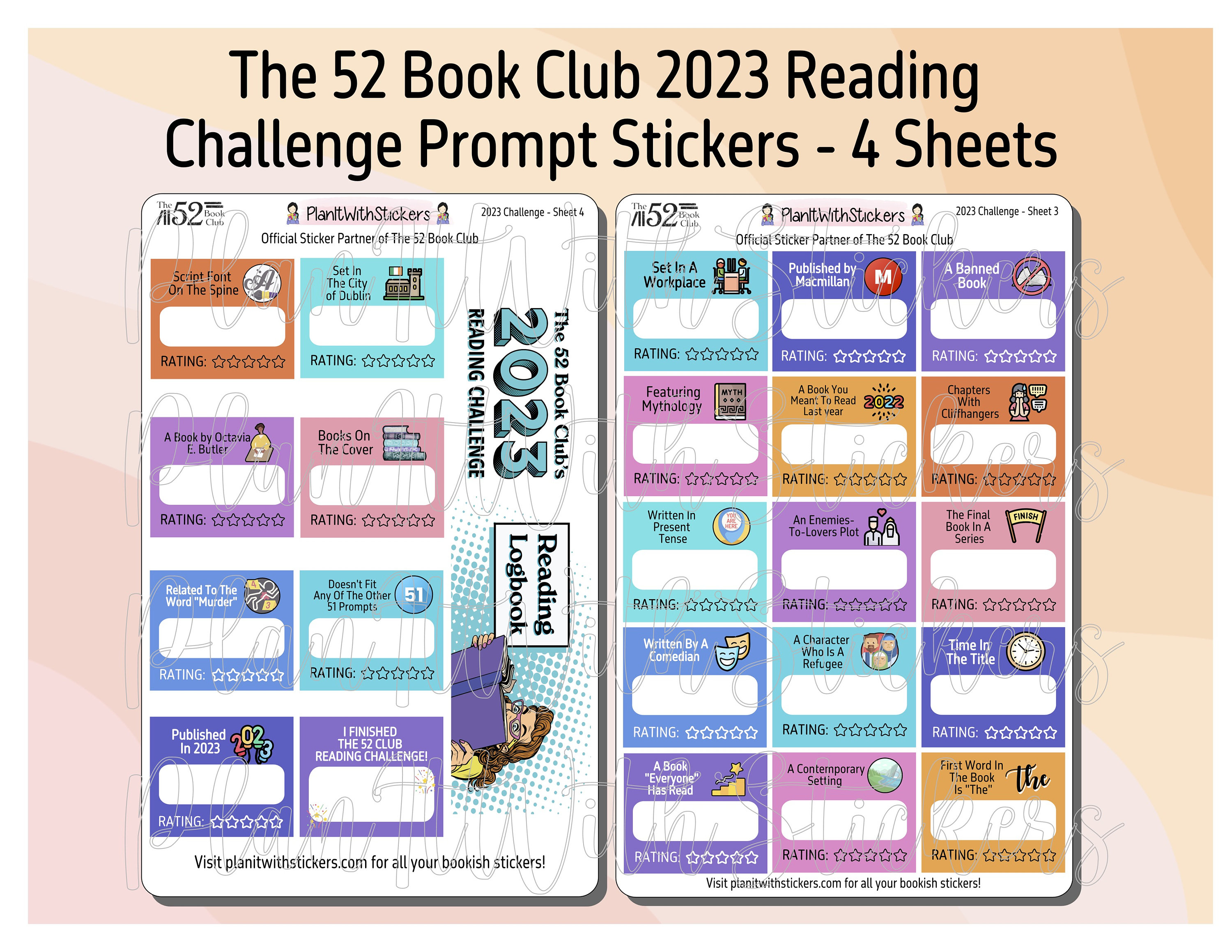 The 52 Book Club OFFICIAL PARTNER 2023 Reading Challenge - Etsy