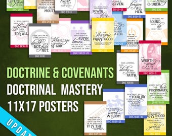 8.5x11 Doctrine & Covenants Doctrinal Mastery Posters for LDS Seminary ...