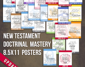 8.5x11 Doctrine & Covenants Doctrinal Mastery Posters for LDS Seminary ...