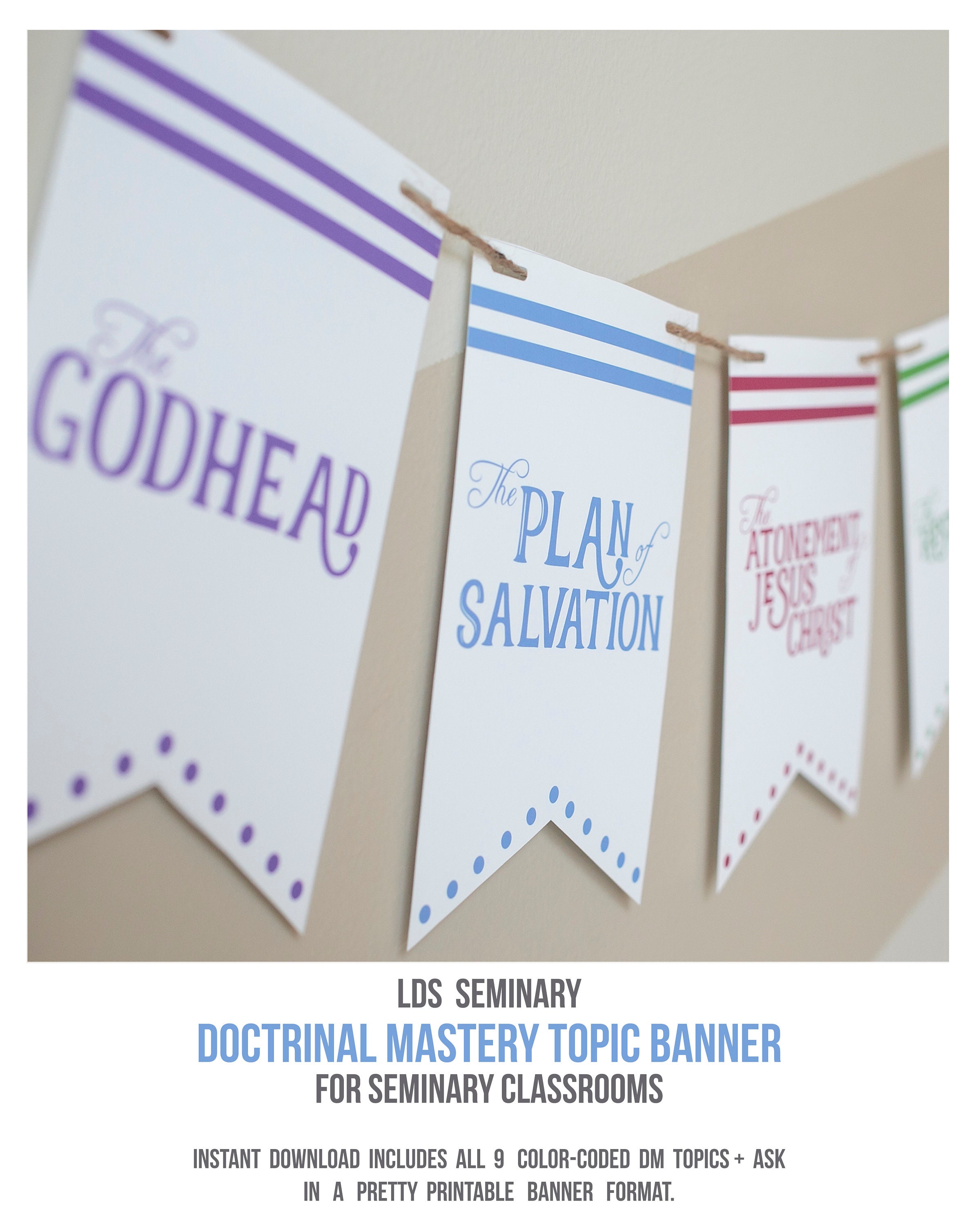 Doctrinal Mastery Topic Banner for LDS Seminary - Etsy