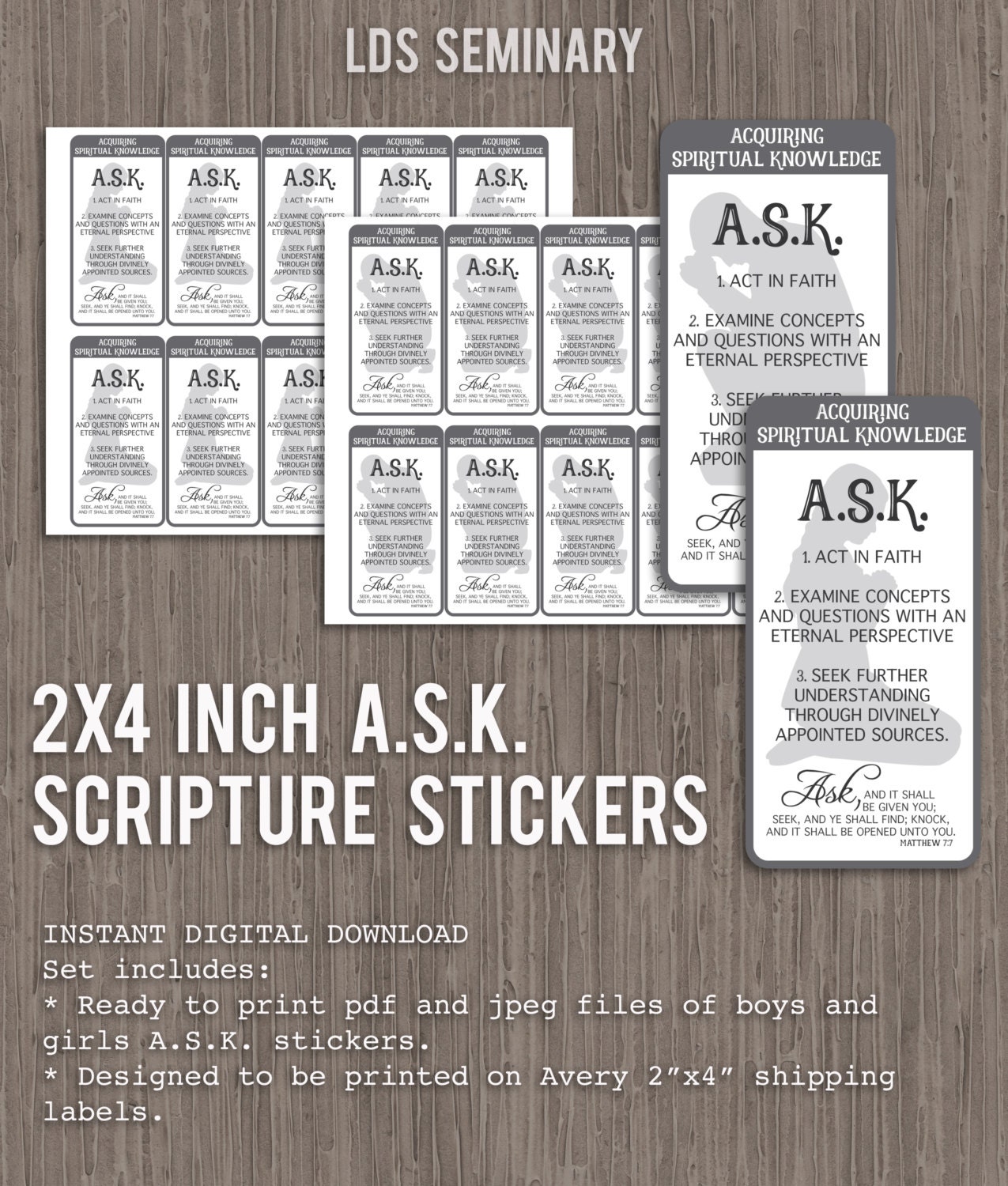 Acquiring Spiritual Knowledge Scripture Stickers - Etsy