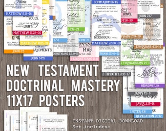 8.5x11 New Testament Doctrinal Mastery Posters for LDS | Etsy