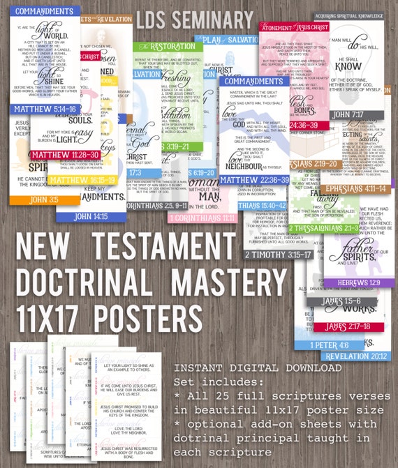11x17 New Testament Doctrinal Mastery Posters for LDS - Etsy