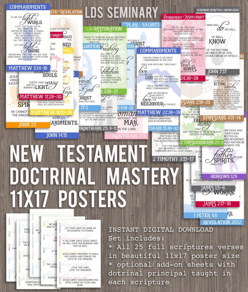 11x17 New Testament Doctrinal Mastery Posters for LDS - Etsy Canada