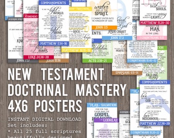8.5x11 New Testament Doctrinal Mastery Posters for LDS | Etsy