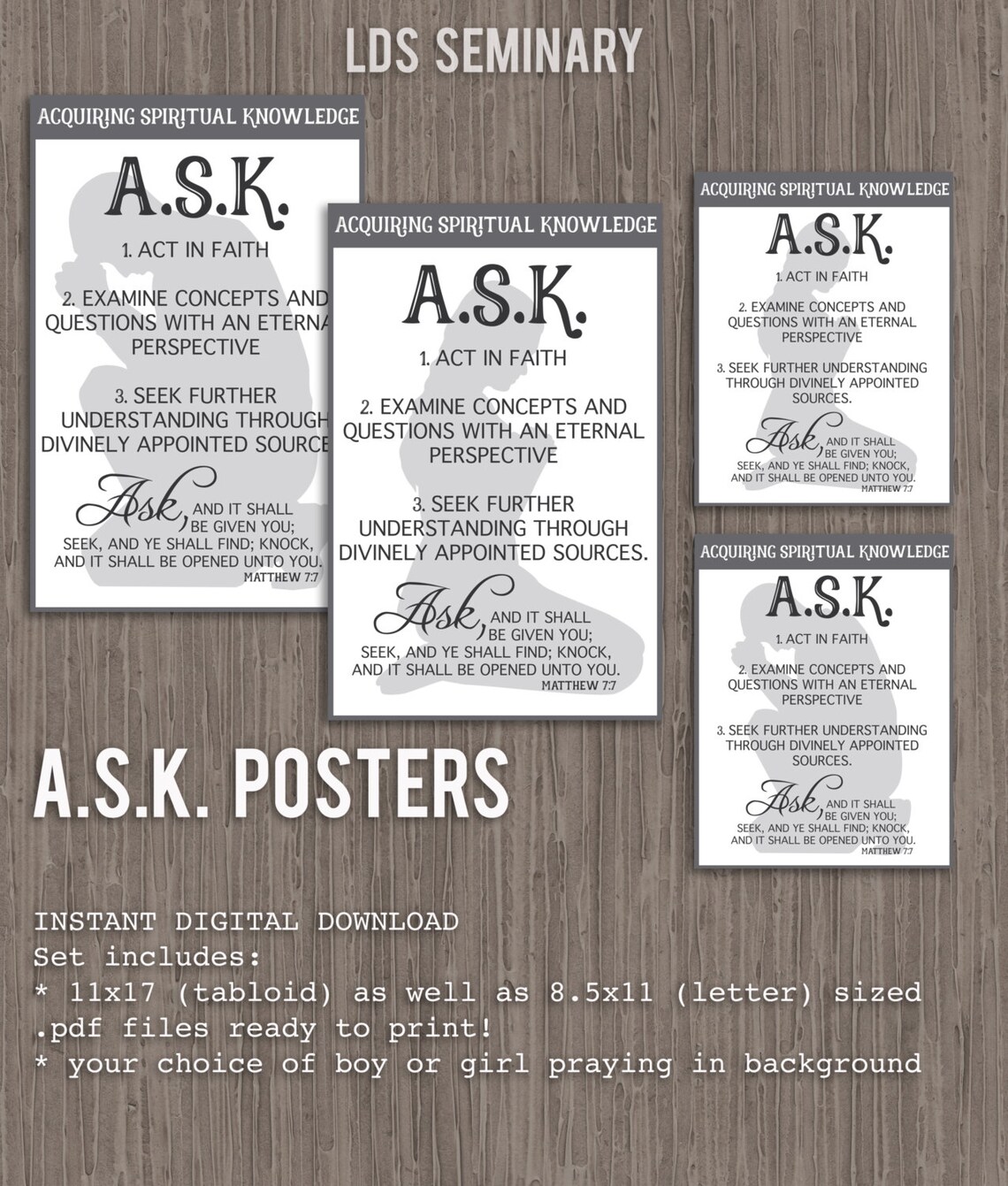 A.S.K. Poster letter and Tabloid Sized Ready to Print - Etsy