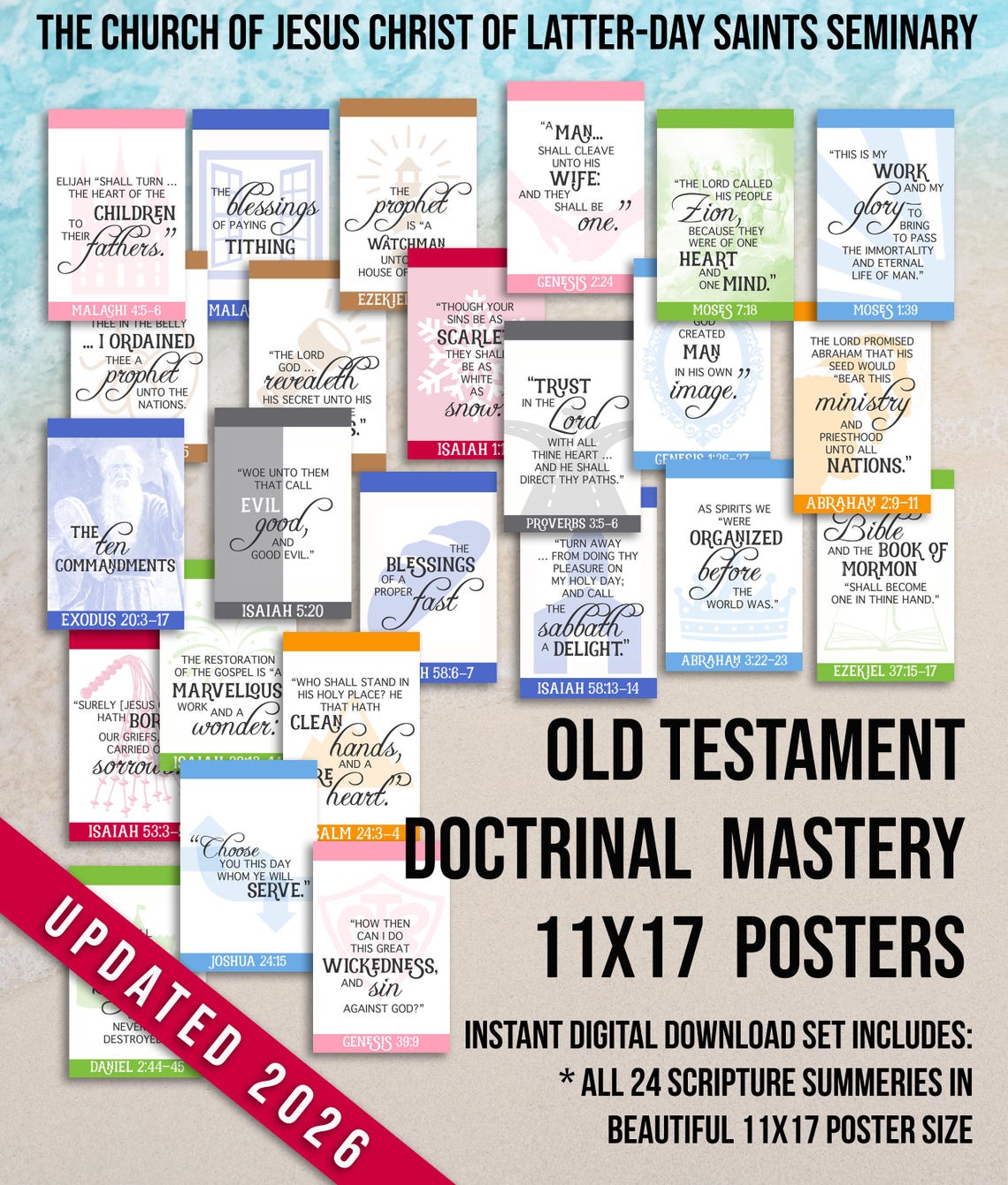 11X17 Old Testament Doctrinal Mastery Posters for LDS Seminary-digital ...