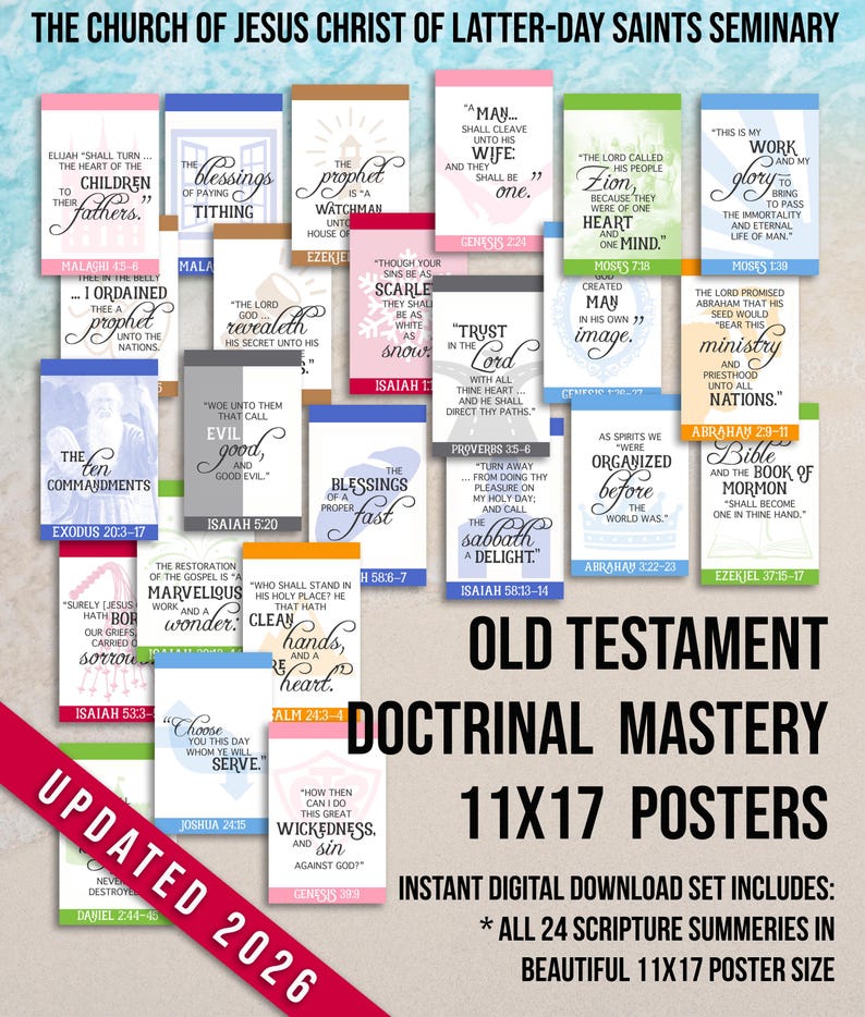 11X17 Old Testament Doctrinal Mastery Posters for LDS Seminary-digital ...