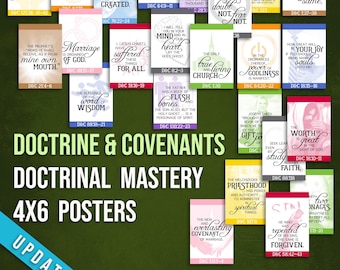 8.5x11 Doctrine & Covenants Doctrinal Mastery Posters for LDS Seminary ...