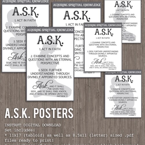 A.S.K. Poster letter and Tabloid Sized Ready to Print - Etsy