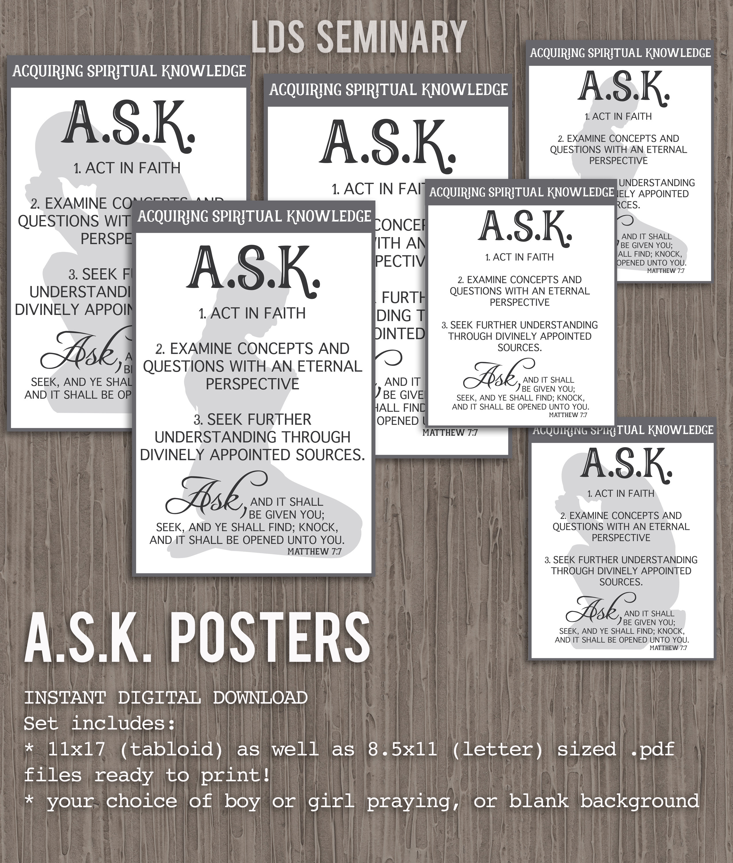A.S.K. Poster (letter and Tabloid Sized, Ready to Print) - Etsy