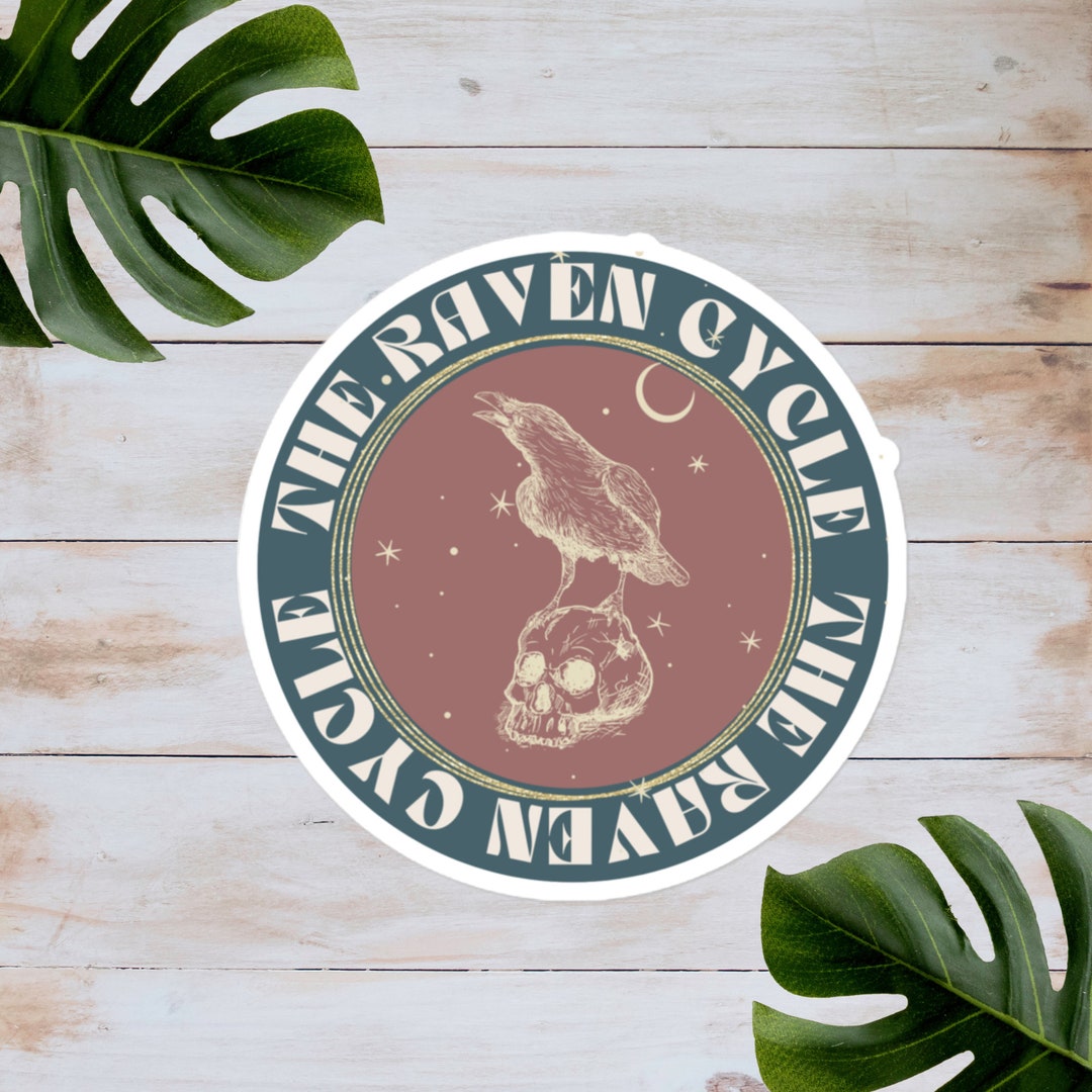 RAVEN CYCLE STICKER Retro Style Glendower Design | the Raven Boys ...