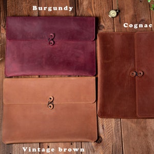 Customized Leather Portfolio Document Organizer A4 Document Holder ...