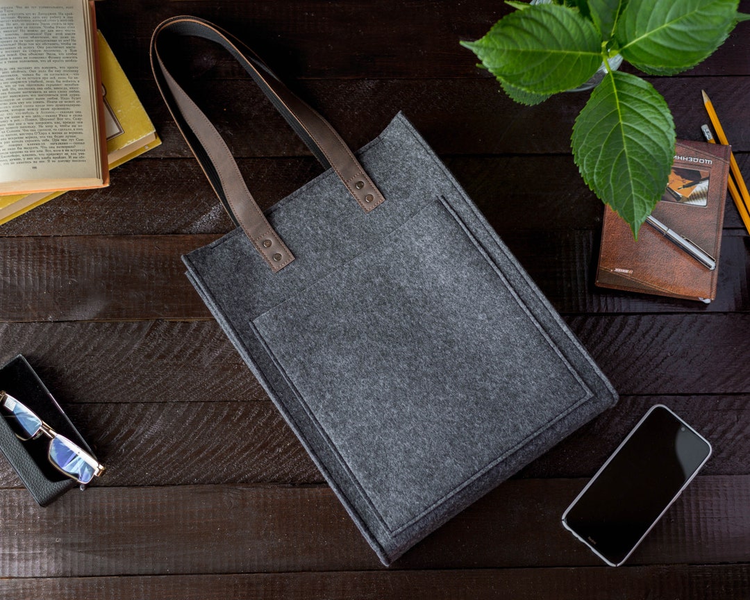 Handmade Felt Tote Bag, Handmade Felt Bag, Felt Handbag, Felt Bag ...