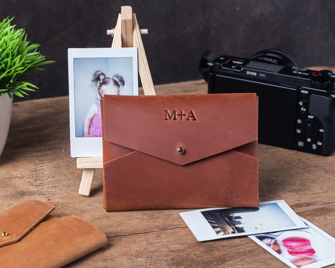 Polaroid Photo Holder, Customized Leather Envelope for Polaroid Photos ...