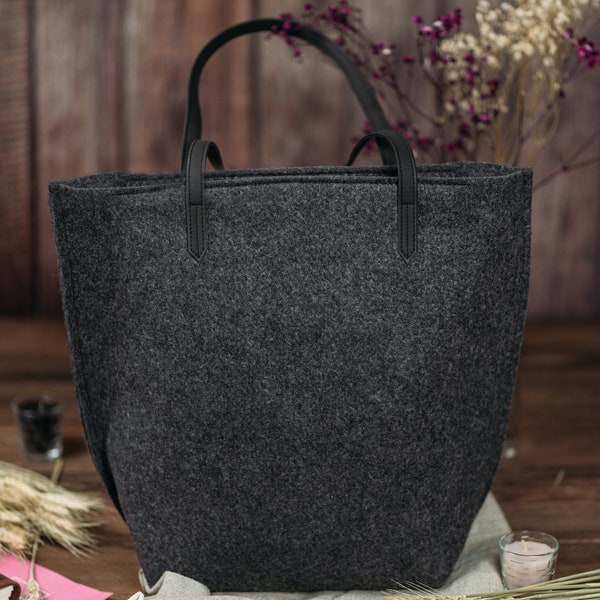 Felt Tote Bag - Etsy