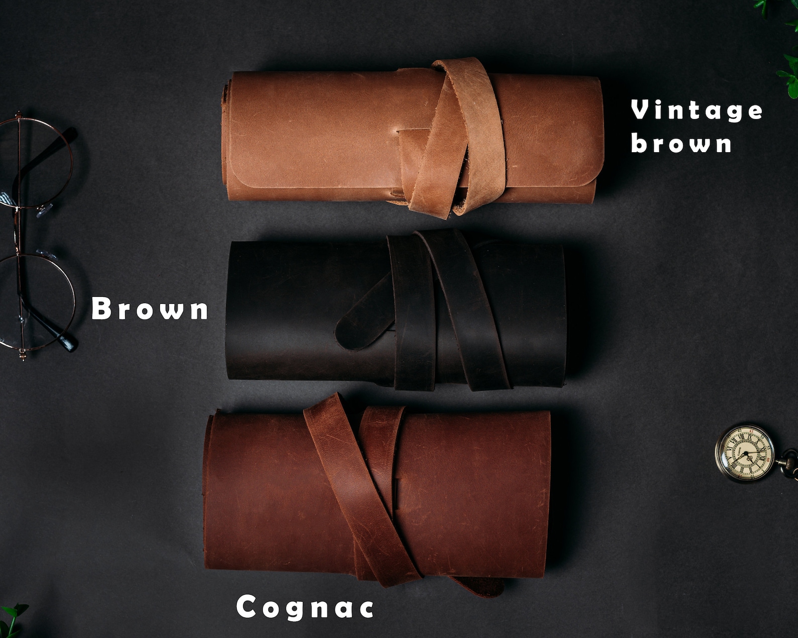 Leather Travel Cord Roll Charger Bag Cable Organize Case - Etsy