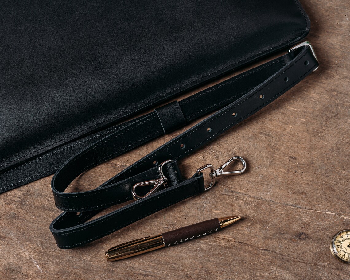 Handcrafter Leather Macbook Bag With Strap Macbook Air Bag - Etsy