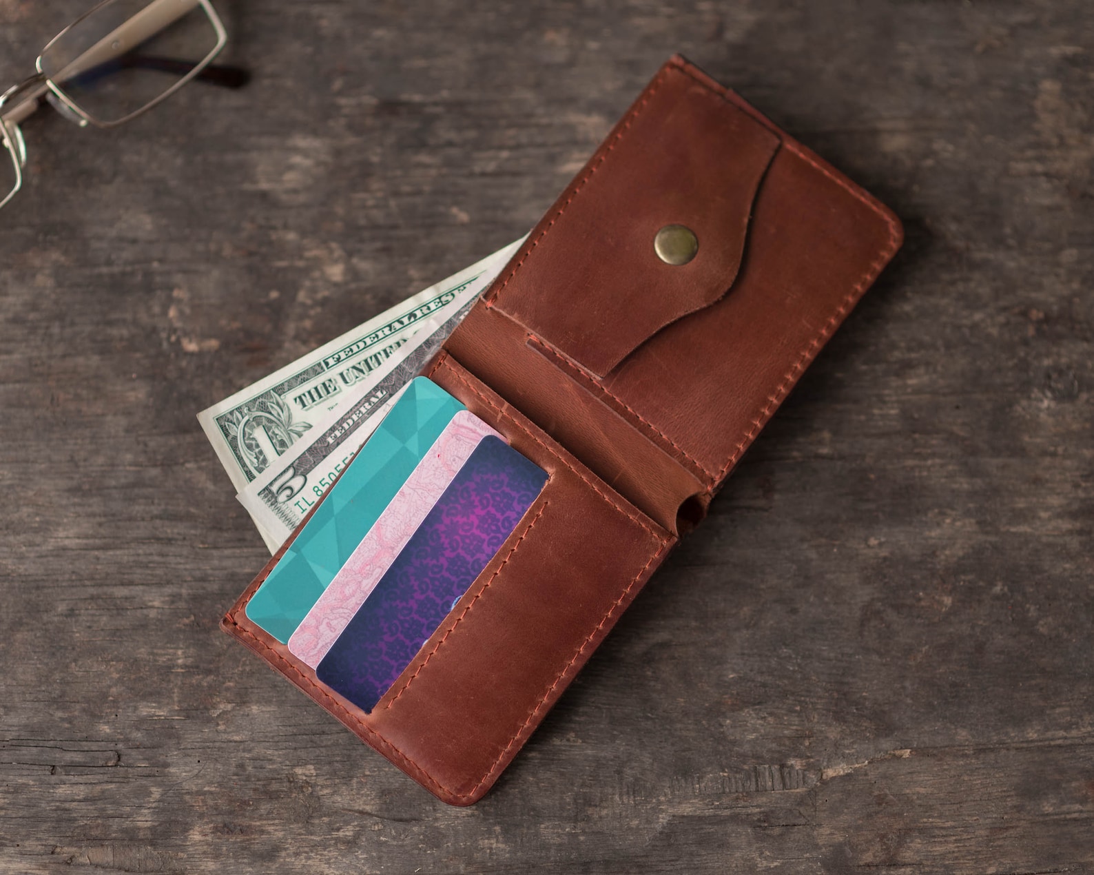 Handmade Leather Wallet Natural Leather Wallet Mens Wallet - Etsy