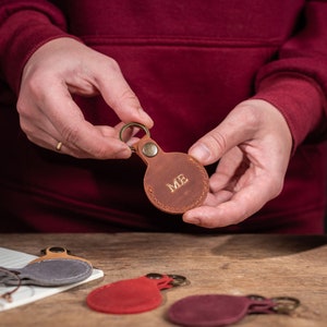 Leather Ring Holder Keychain, Wedding Ring Case Holder, Jewelry Ring ...