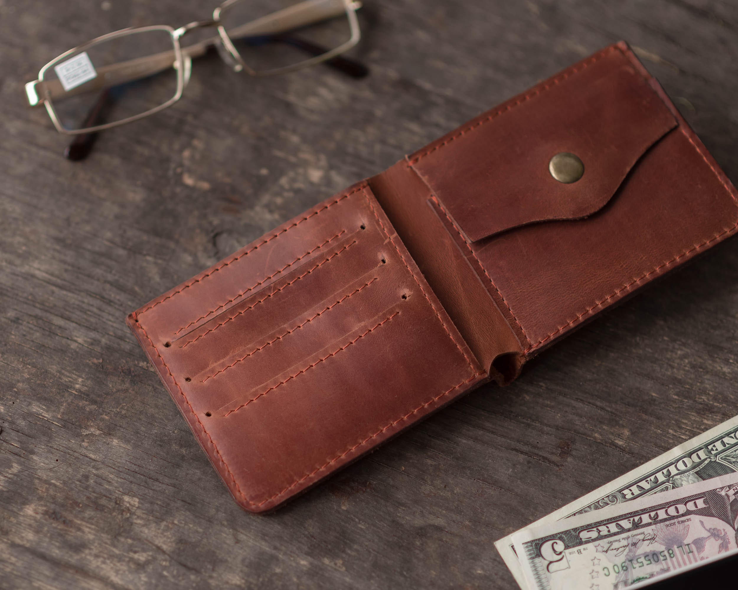Handmade Leather Wallet Natural Leather Wallet Mens Wallet | Etsy