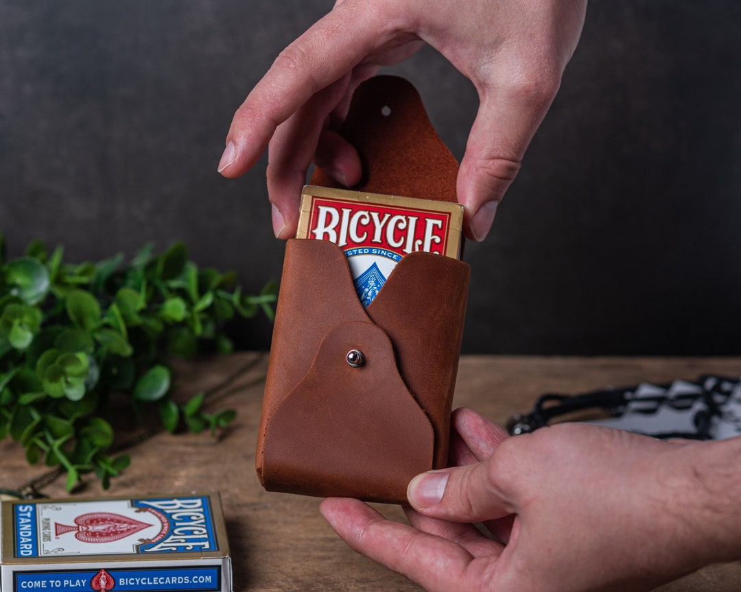Leather Playing Card Case, Playing Card Sleeve Holder, Playing Cards ...