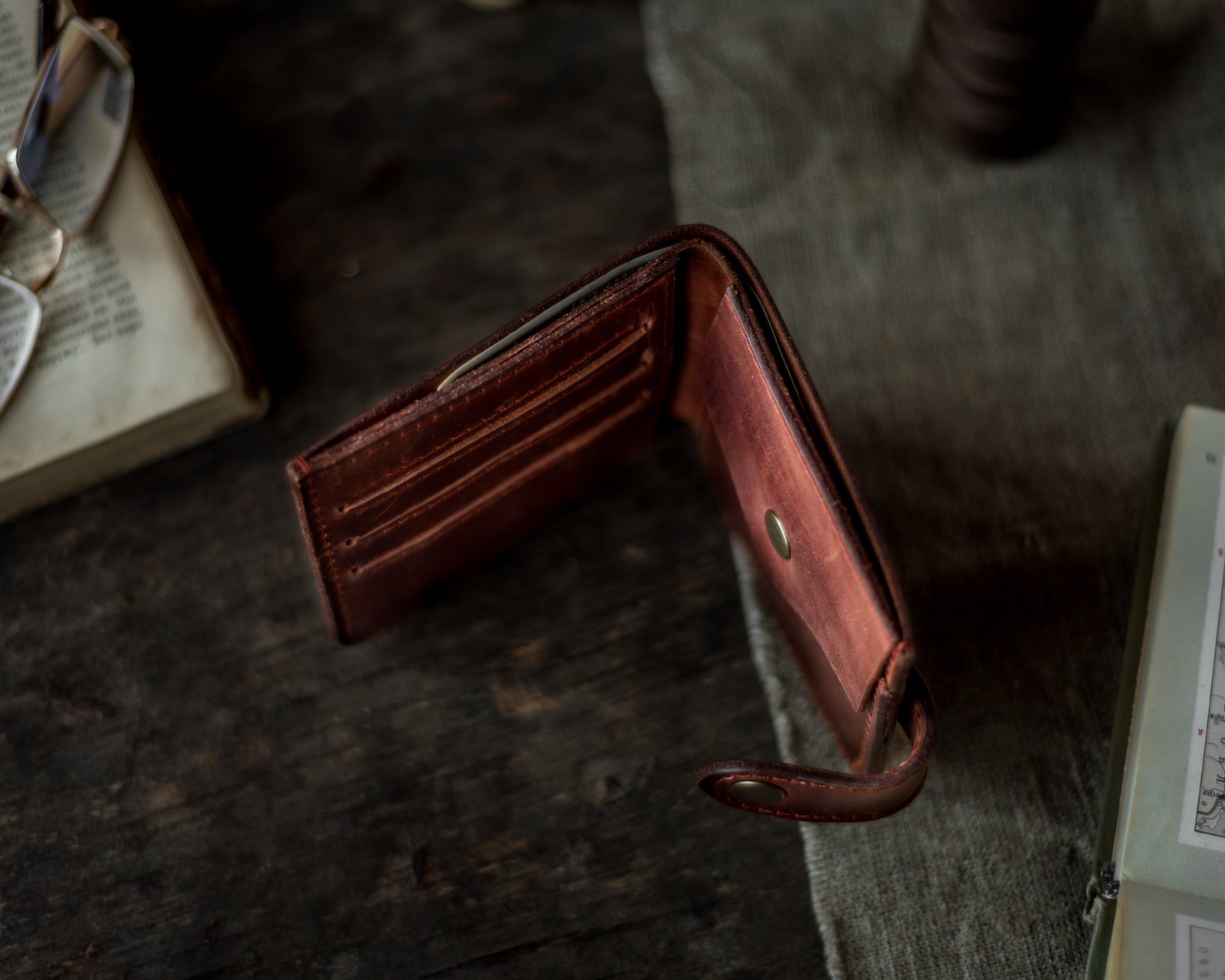 Handmade Leather Wallet, Natural Leather Wallet, Mens Wallet, Handmade ...