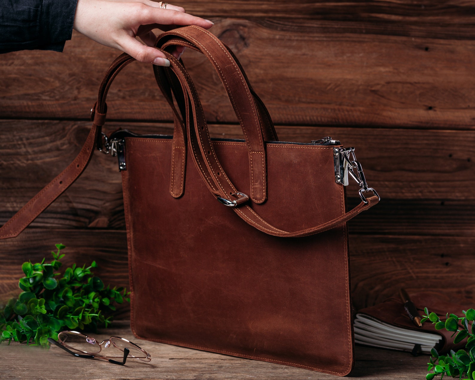 Handcrafter Leather Macbook Bag With Strap Macbook Air Bag - Etsy