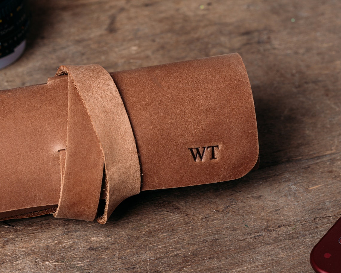 Leather Travel Cord Roll Charger Bag Cable Organize Case - Etsy