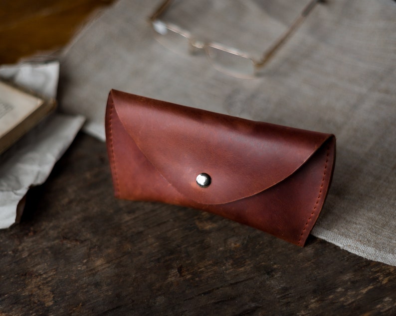 Customized Leather Glasses Case Leather Eyeglass Case | Etsy