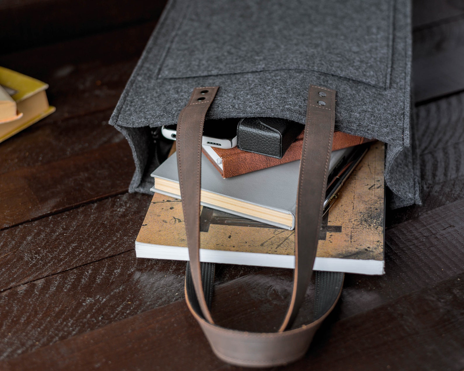 Handmade Felt Tote Bag Handmade Felt Bag Felt Handbag Felt | Etsy