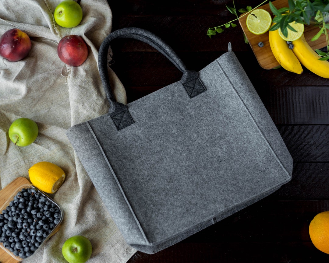 Handmade Felt Tote Bag Handmade Bag Felt Bag Felt Shoulder Bag Tote ...