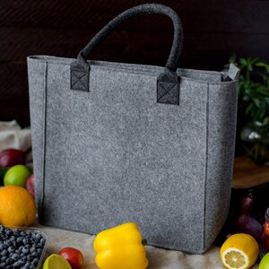 Handmade Felt Tote Bag Handmade Bag Felt Bag Felt Shoulder Bag Tote ...