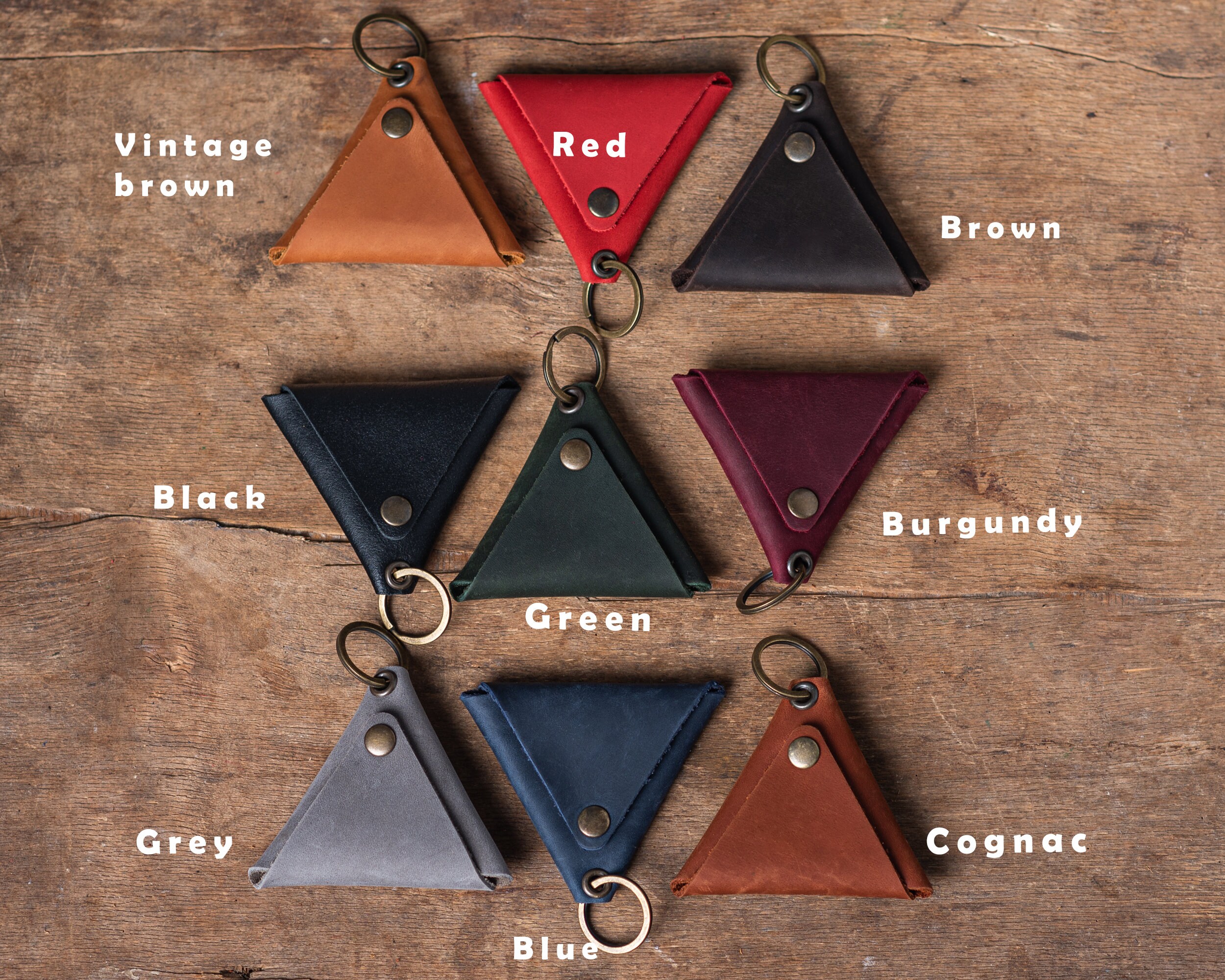 Leather Coin Pouch Keychain, Coin Case Holder, Coin Case Keyfob ...