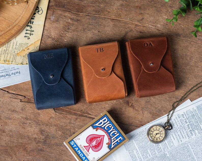 Leather Playing Card Case Playing Card Sleeve Holder Playing - Etsy