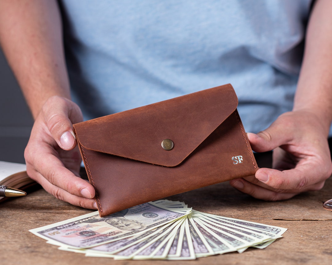 Personalized Leather Money Envelope, Wedding Money Envelope, Envelope ...