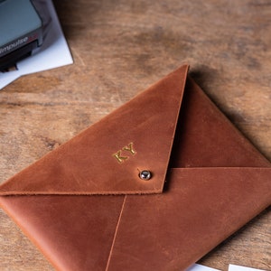 Customized Leather Envelope for Photos 4x6, Leather Case Prints 5x7 ...