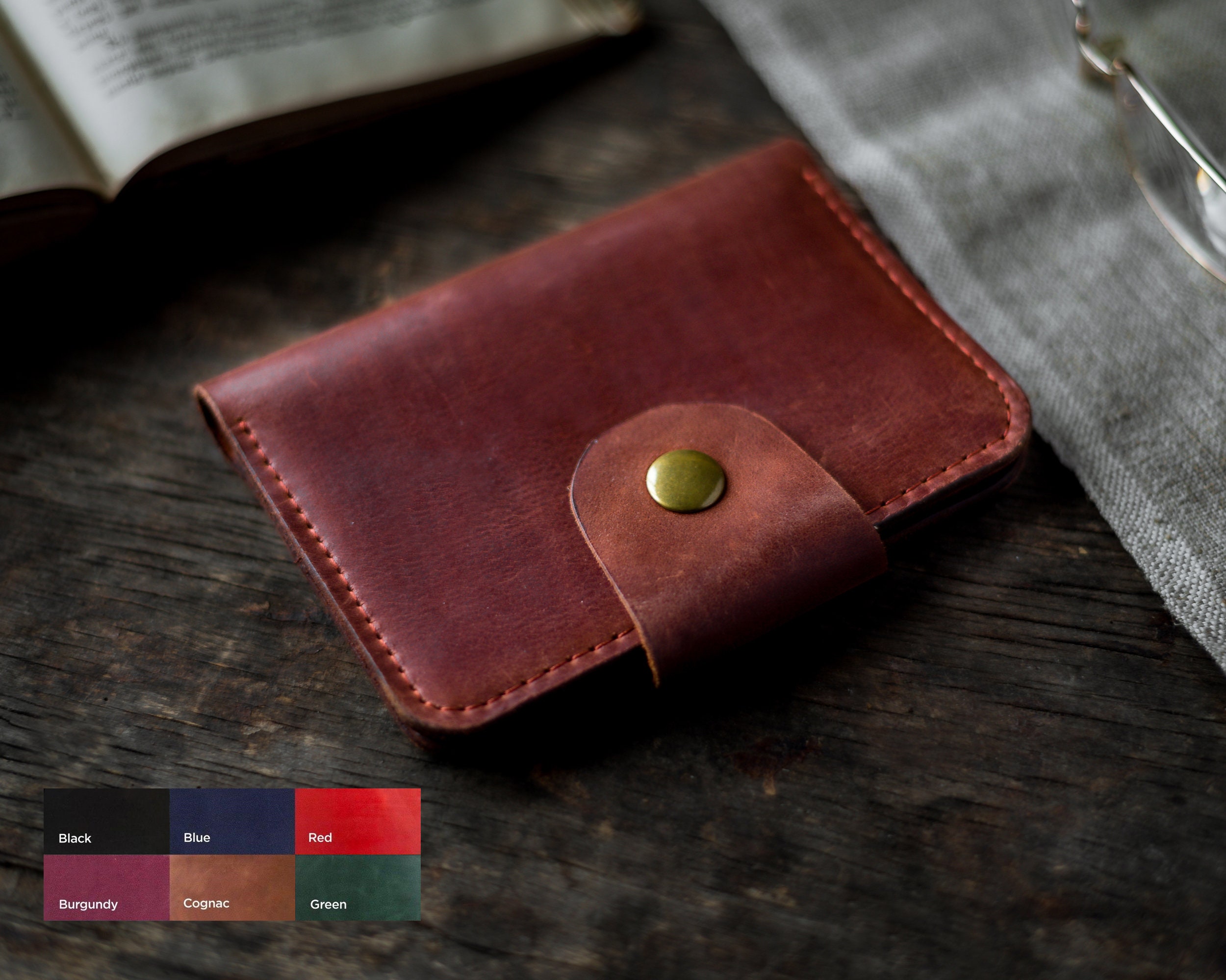 Handmade Leather Wallet Natural Leather Wallet Mens Wallet | Etsy