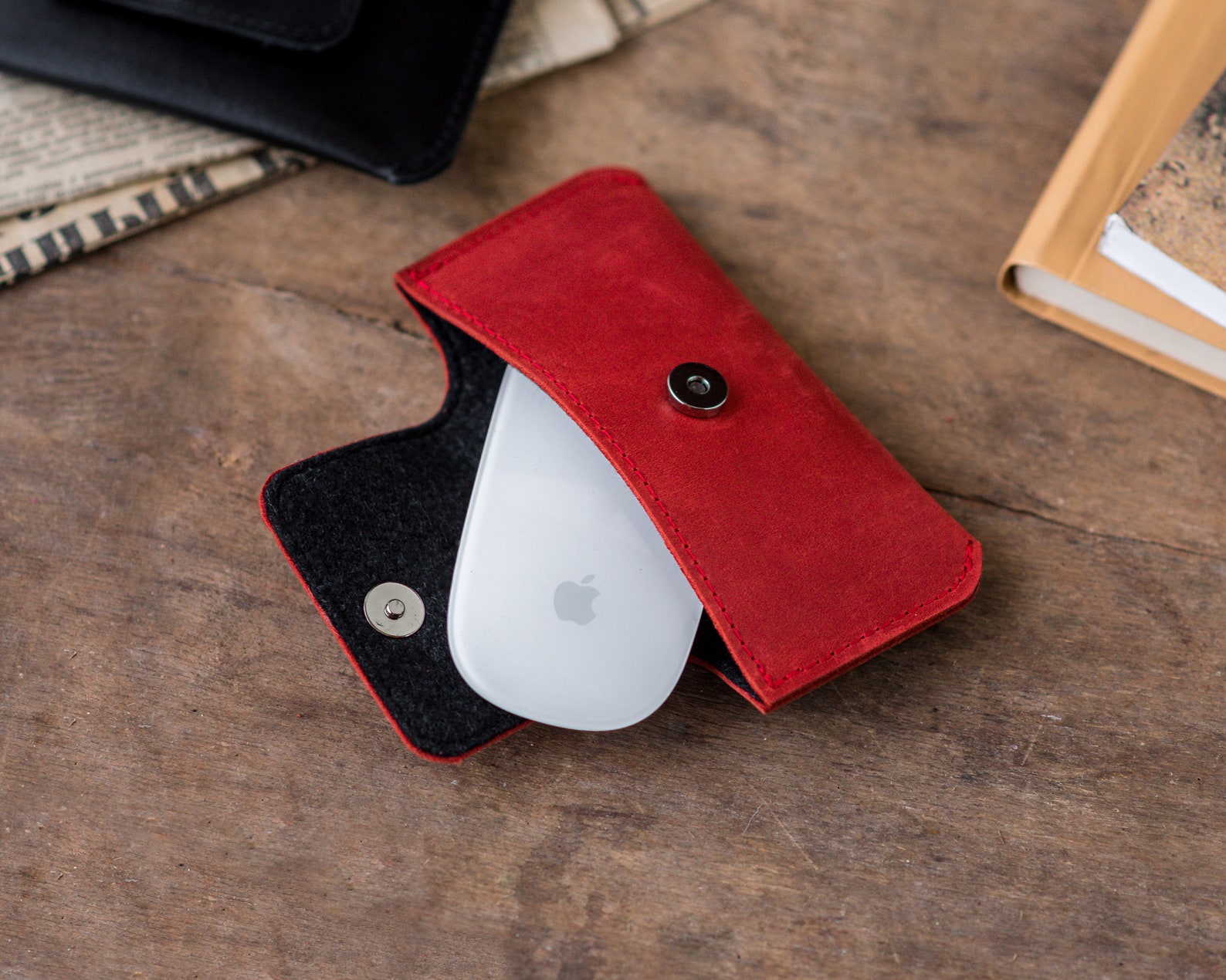 Apple Magic Mouse Case Apple Mouse Pouch Leather Mouse Cover | Etsy