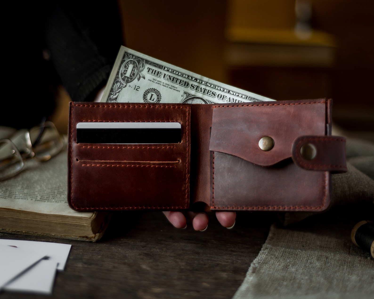 Handmade Leather Wallet, Natural Leather Wallet, Mens Wallet, Handmade ...