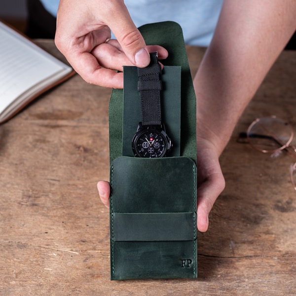 Leather Watch Roll Fold - Etsy