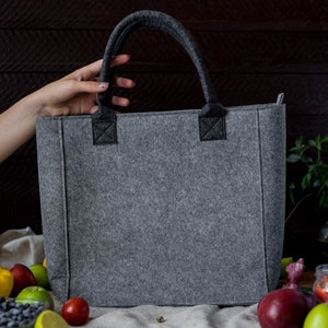 Handmade Felt Tote Bag Handmade Bag Felt Bag Felt Shoulder Bag Tote ...