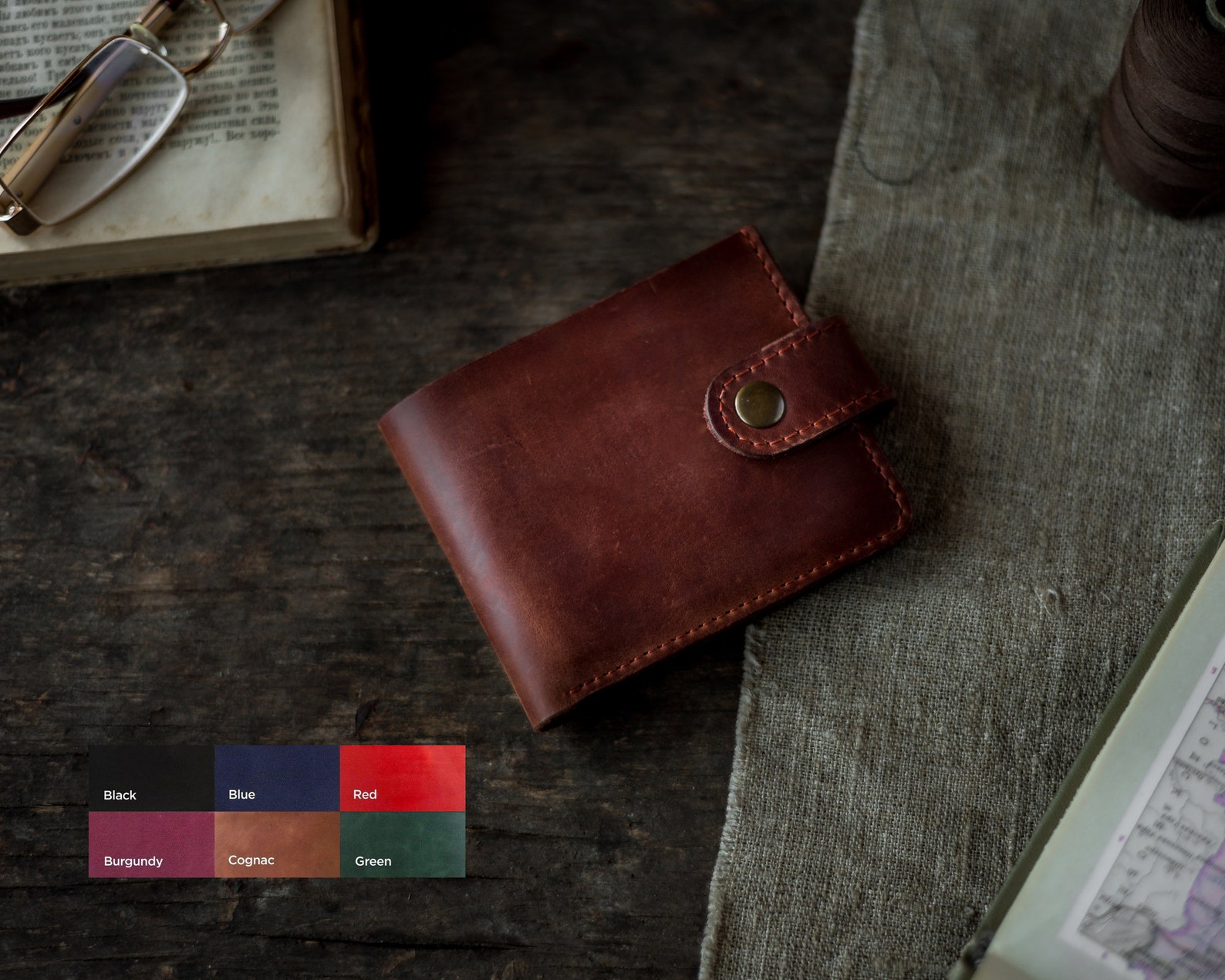 Handmade Leather Wallet, Natural Leather Wallet, Mens Wallet, Handmade ...