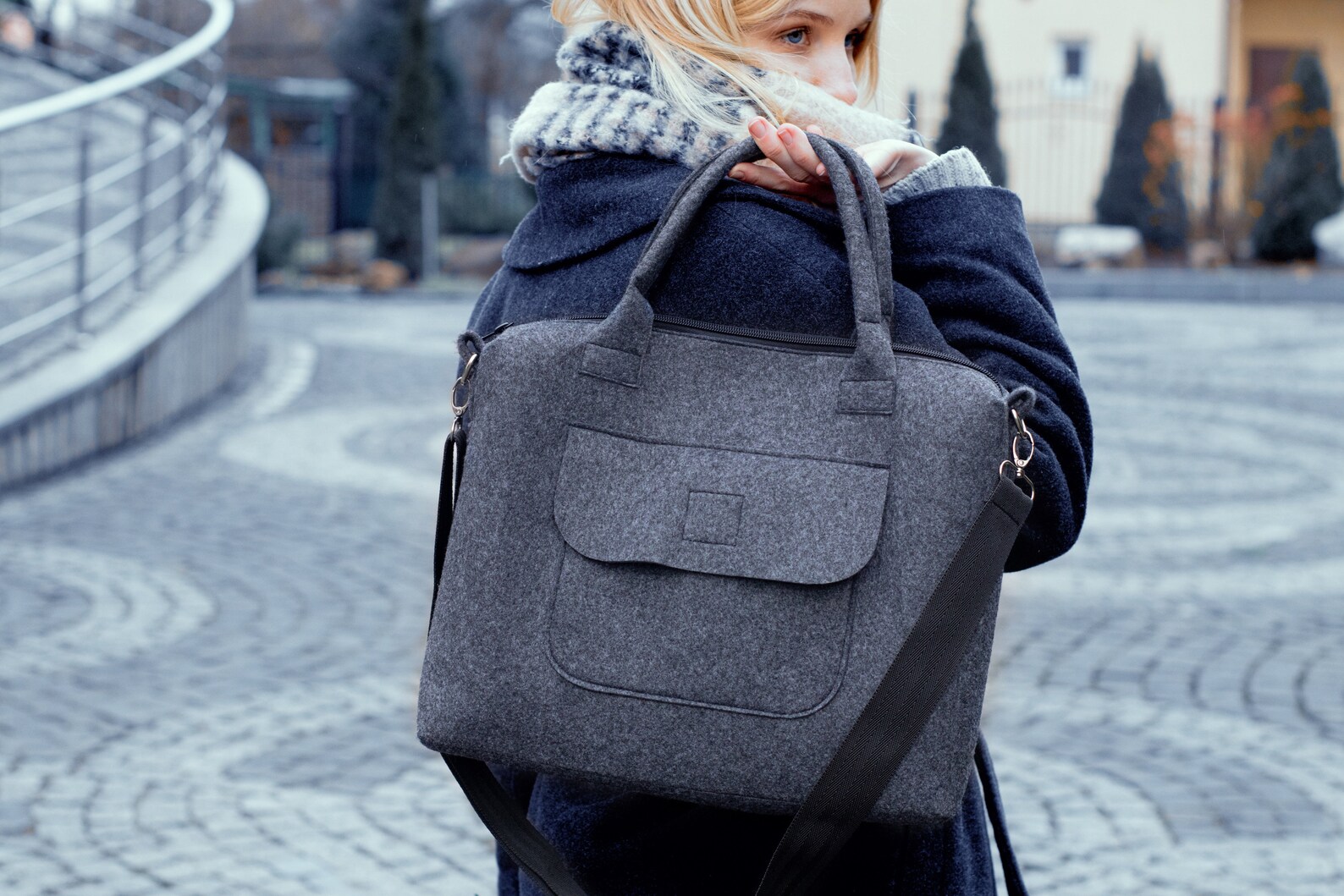 Handmade Felt Tote Bag Handmade Bag Felt Bag Felt | Etsy