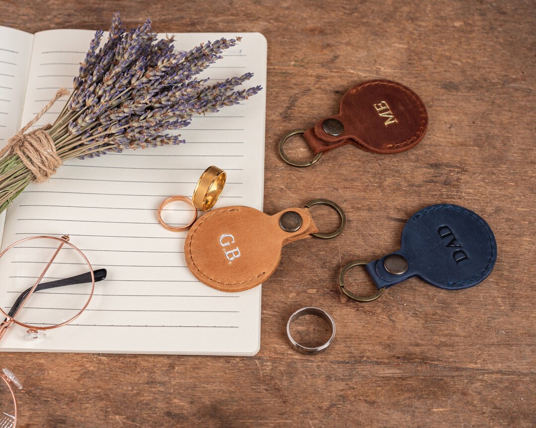 Leather Ring Holder Keychain, Wedding Ring Case Holder, Jewelry Ring ...