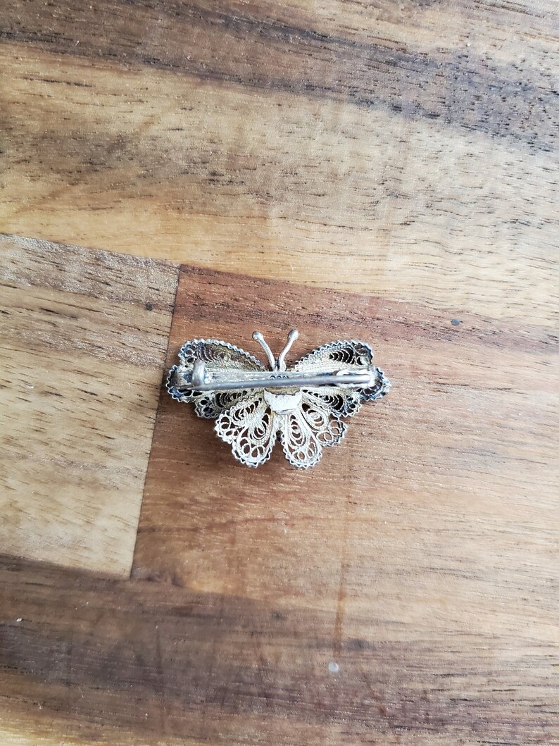 Lacey Sterling Silver Butterfly Brooch ~ Vintage - Etsy