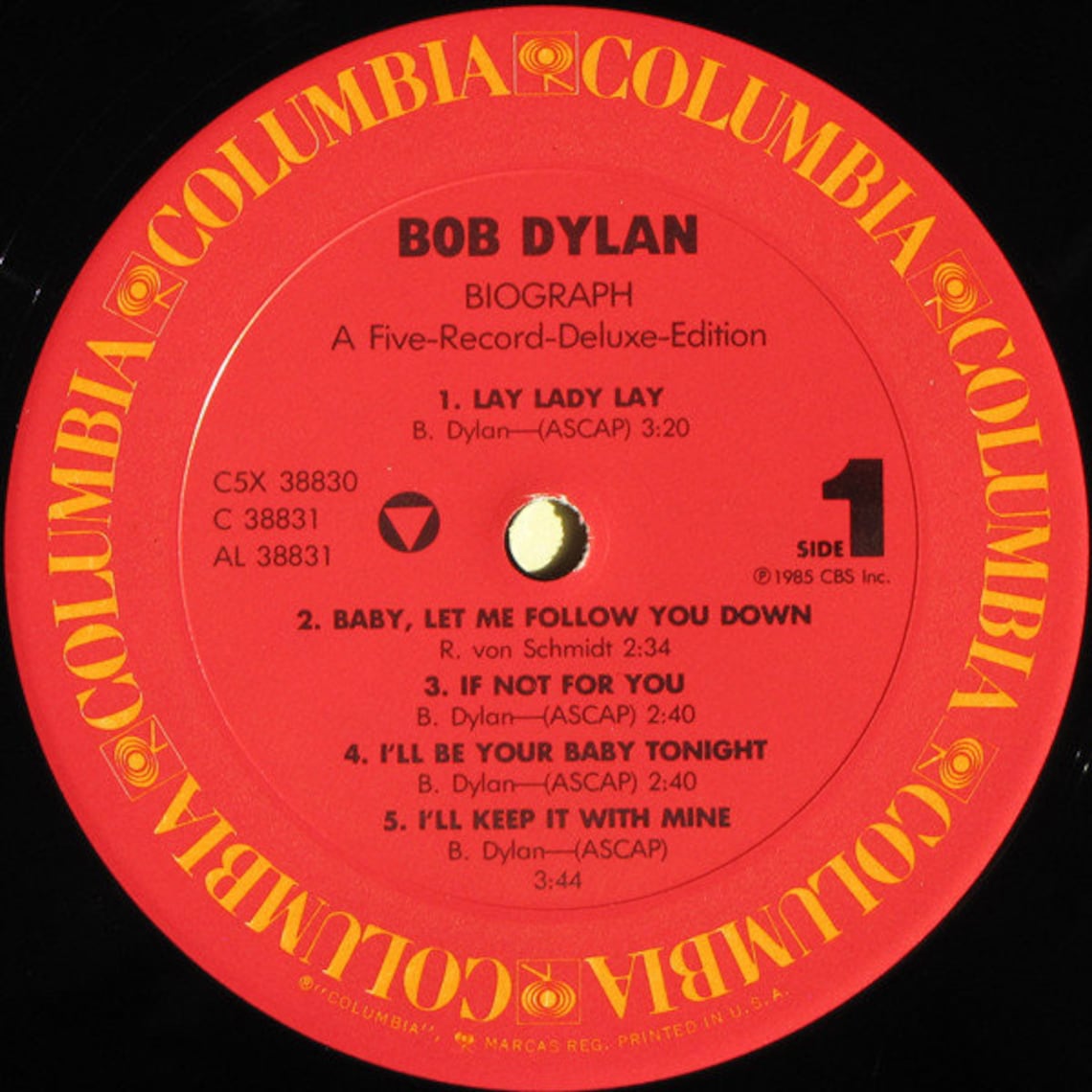 Bob Dylan Biograph 5 Lp Vinyl Record Album Box Set the Band | Etsy
