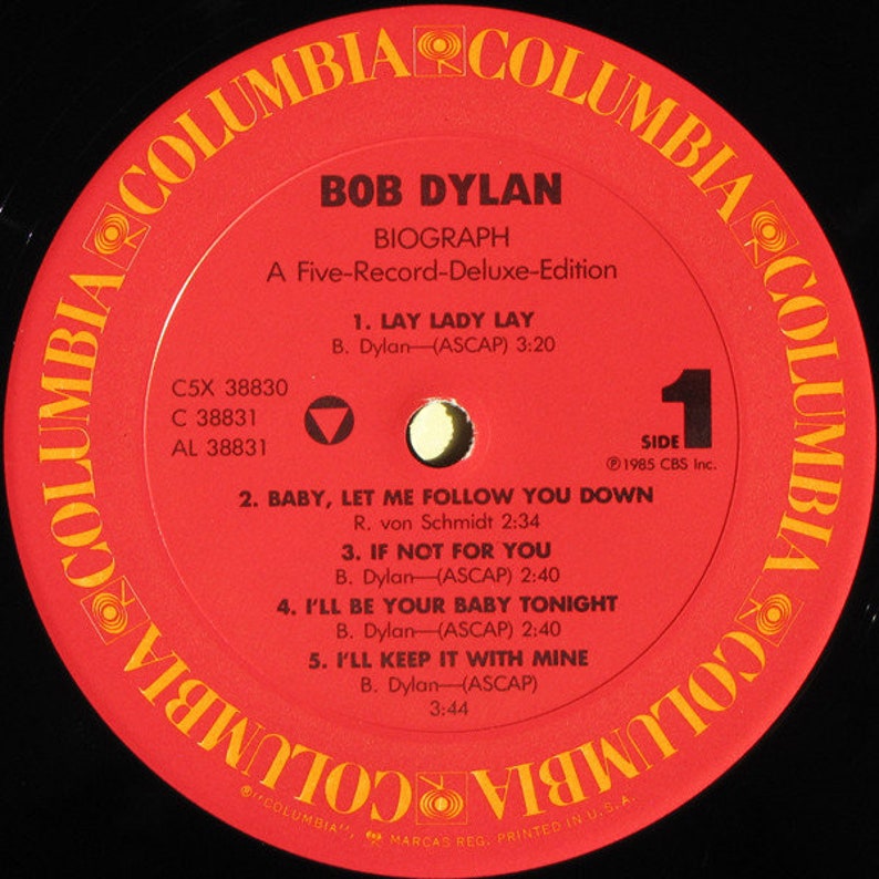 Bob Dylan Biograph 5 Lp Vinyl Record Album Box Set the Band Blowin in ...
