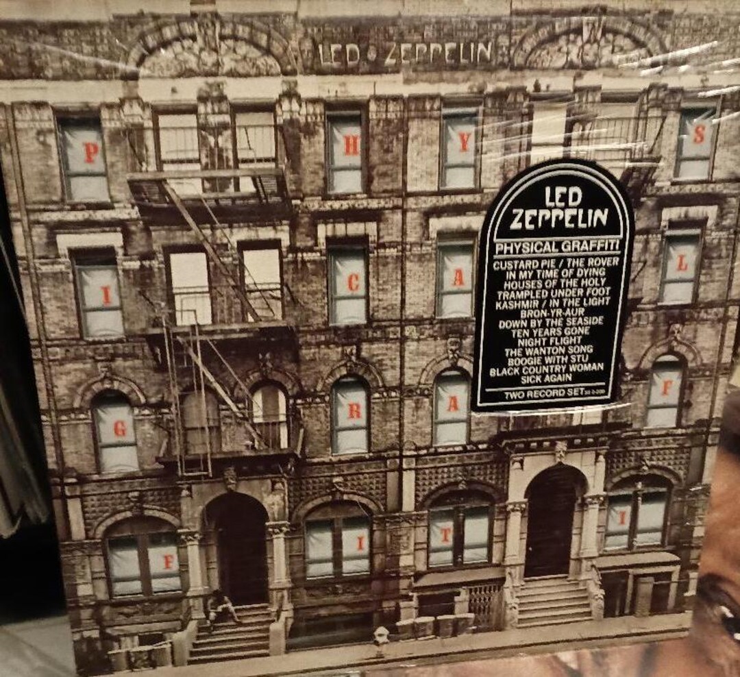 H@T Led Zeppelin Physical Graffiti Orig Pressing Double Vinyl Record Album Lp in Shrink With ...