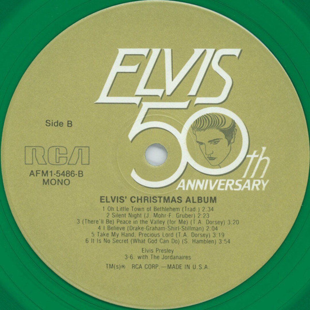 Wow Elvis Presley Elvis's Christmas Album Green Vinyl Record Album Lp ...